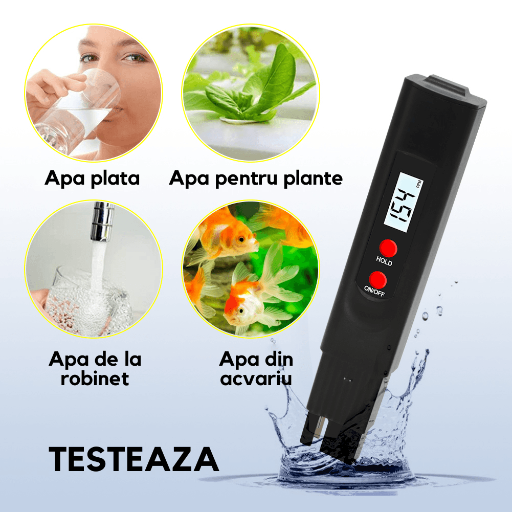 Tester Calitate Apa TDS-7, Inalta Precizie, Masoara Puritatea Apei ...