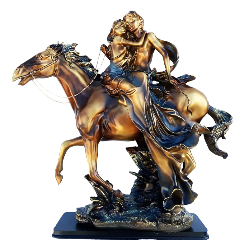 Statueta indragostiti pe cal, 50 cm, 631EC - Marketplace online Infinity.ro