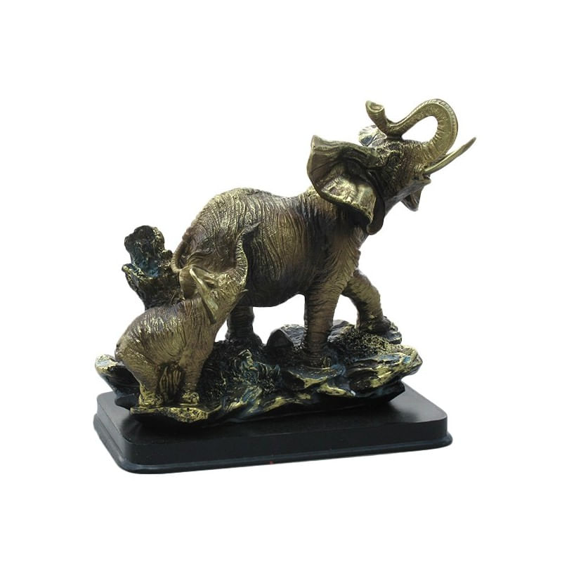 Statueta Elefant cu pui 24x24 cm - Marketplace online Infinity.ro