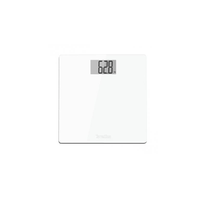 Cantar corporal electronic, Terraillon Wide, 200 kg, afisaj LCD, alb ...