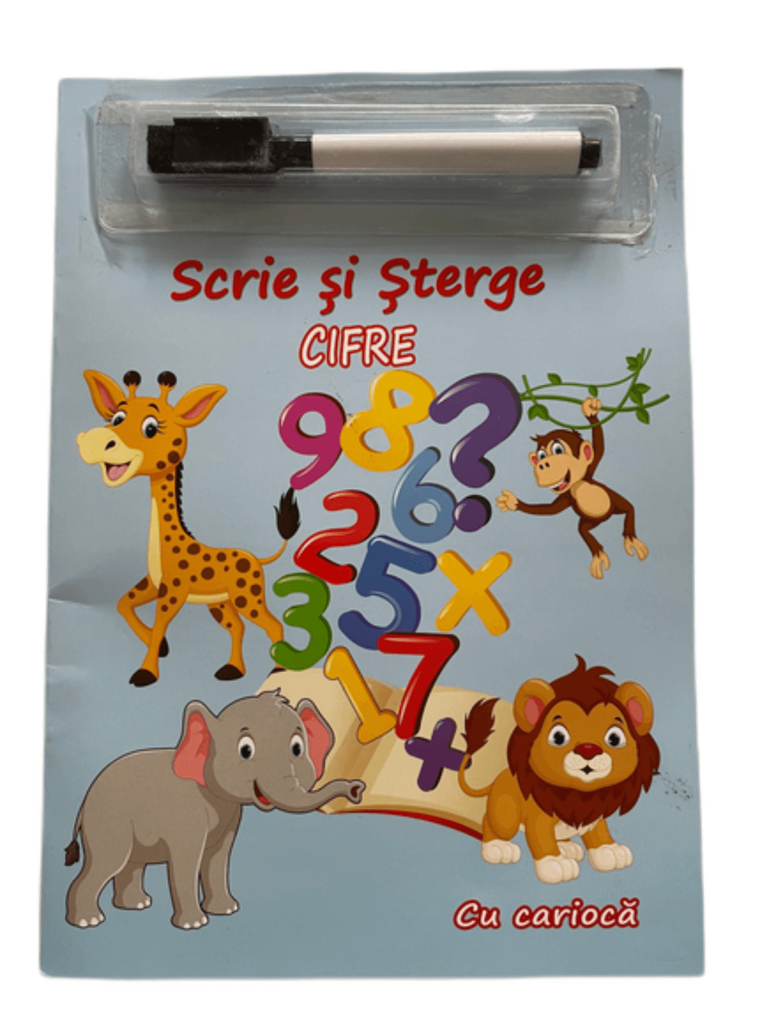Carte ilustrata cu exercitii pentru copii, Scrie si Sterge - Cifre ...