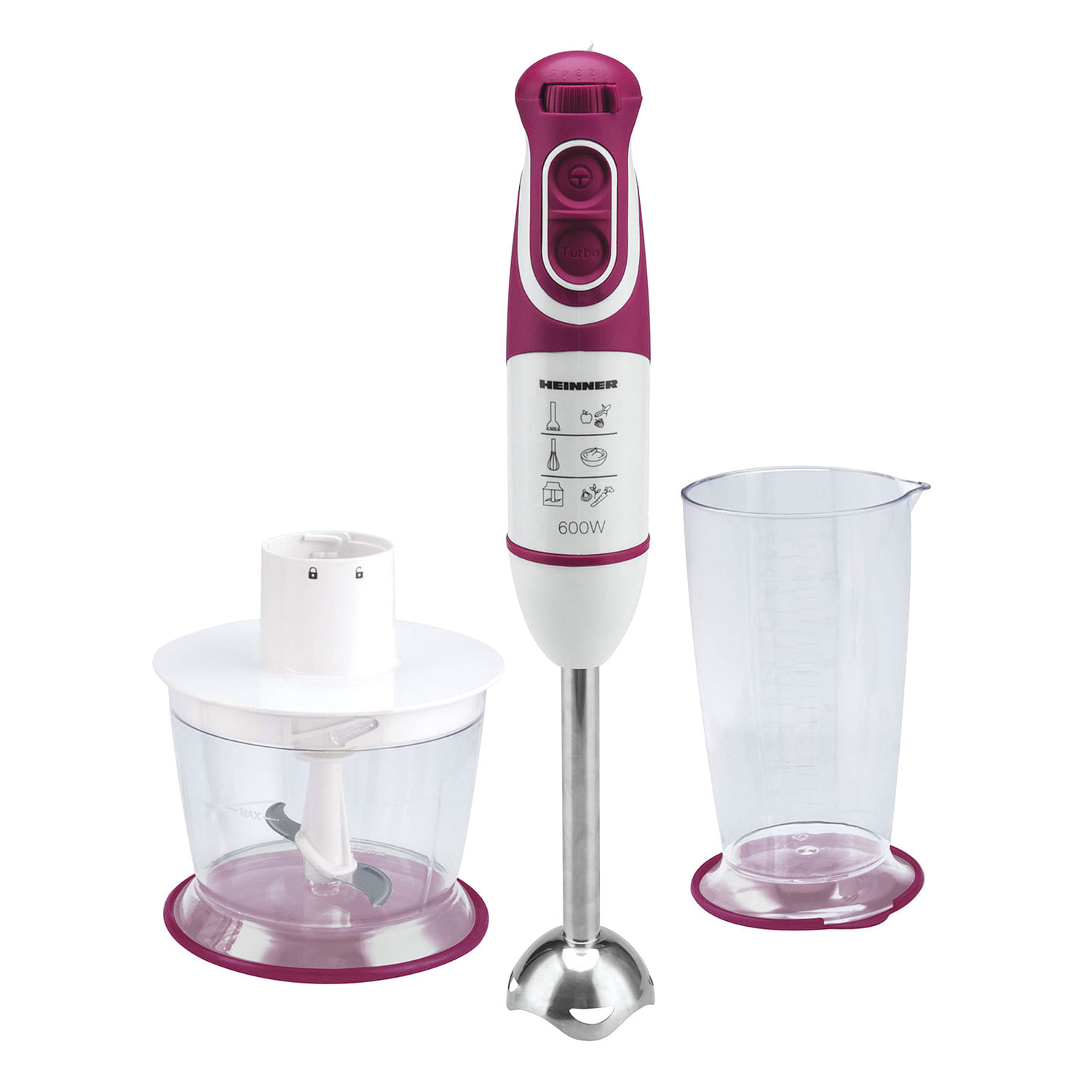 Mixer vertical Heinner Charm, 600W, 5 viteze, functie Turbo, tel ...
