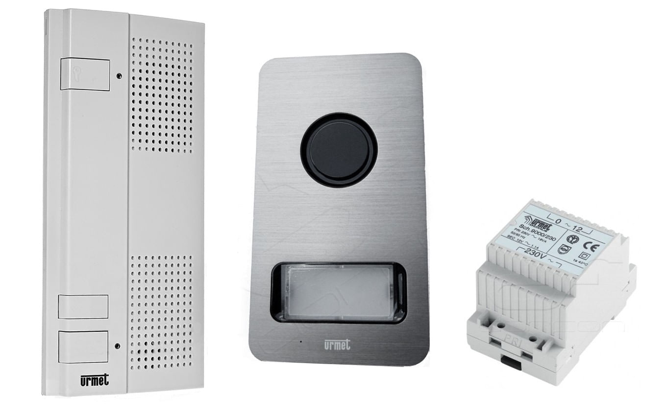 Kit interfon audio pentru o familie pe 2 fire Mikra + Utopia handsfree ...