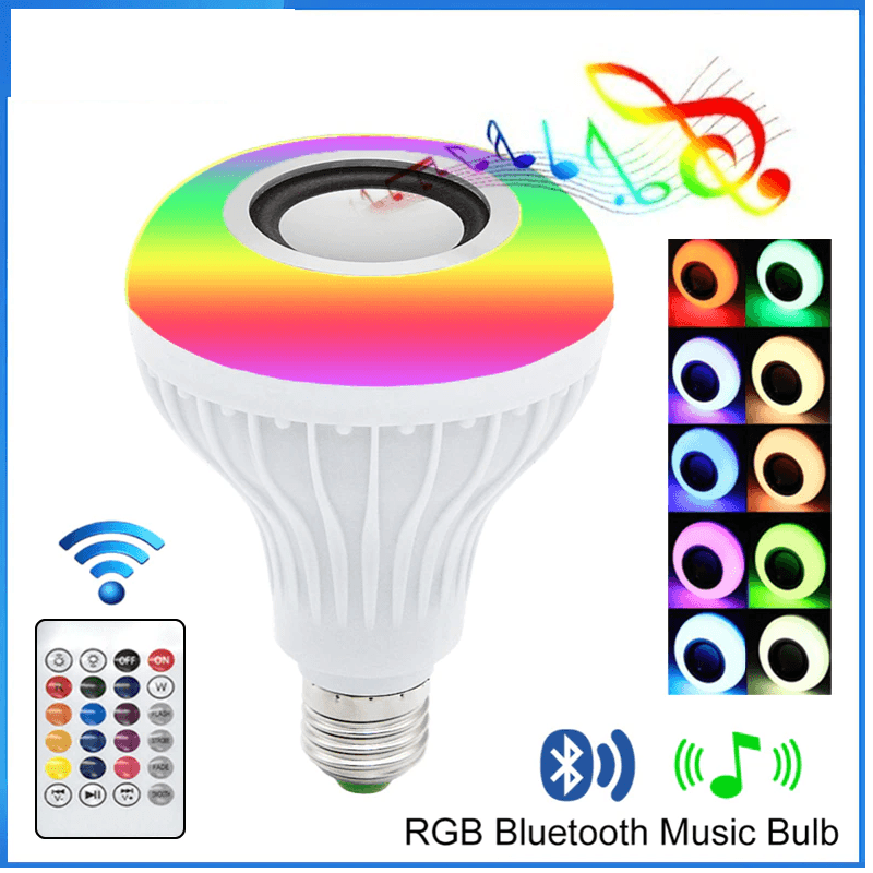 Bec Led Smart cu Boxa Integrata Conectivitate prin Bluetooth si Joc de ...