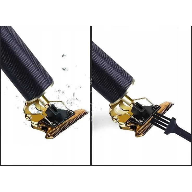 Masina profesionala de tuns barba si contur,Fara fir/Portabil,Negru ...