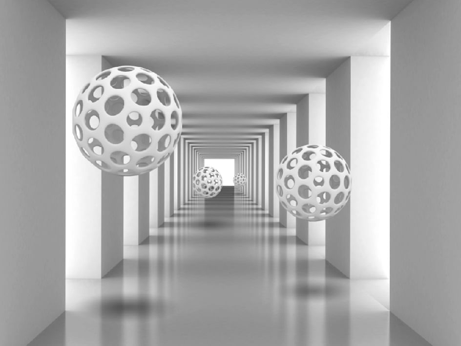 Autocolant, Tunel cu bile albe 2 - Marketplace online Infinity.ro