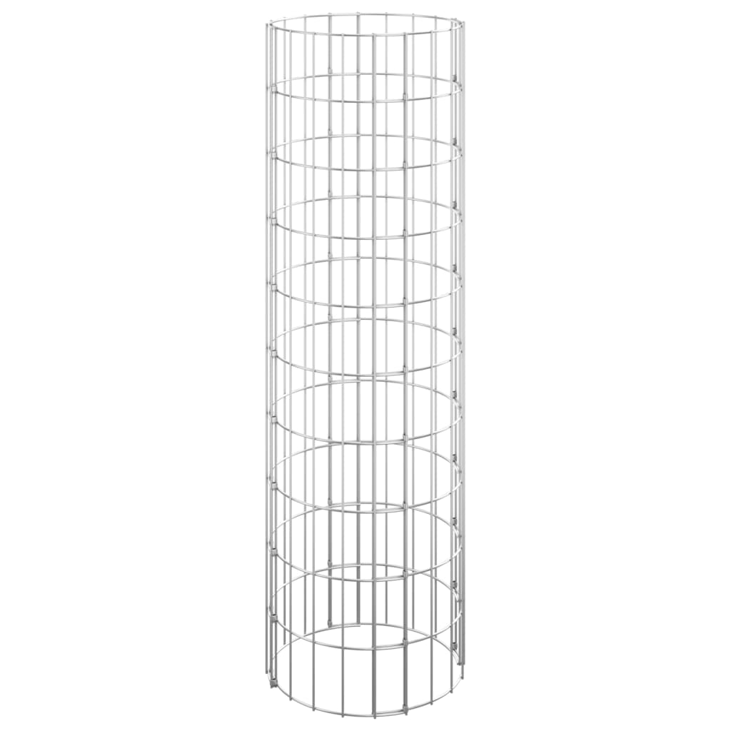 Strat inaltat gabion 3 buc. Ø30x50 cm otel galvanizat circular ...