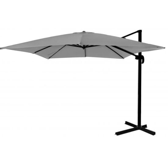 Umbrela gradina/terasa, cu articulatie, gri, 250 x 250 cm, Roma ...