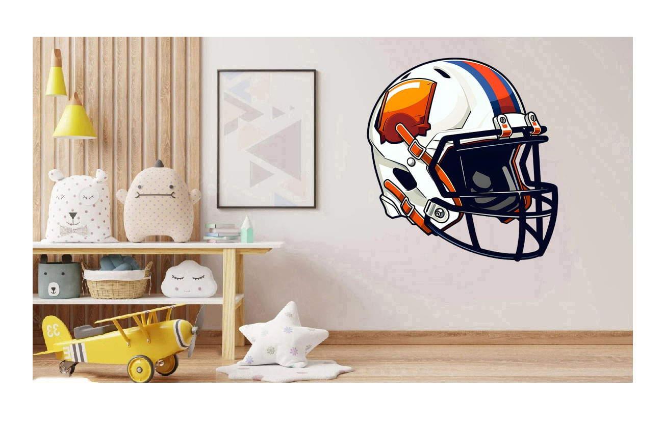 Sticker decorativ, Casca Hochei, Alb, 65 cm, 1335STK-8 - Marketplace ...