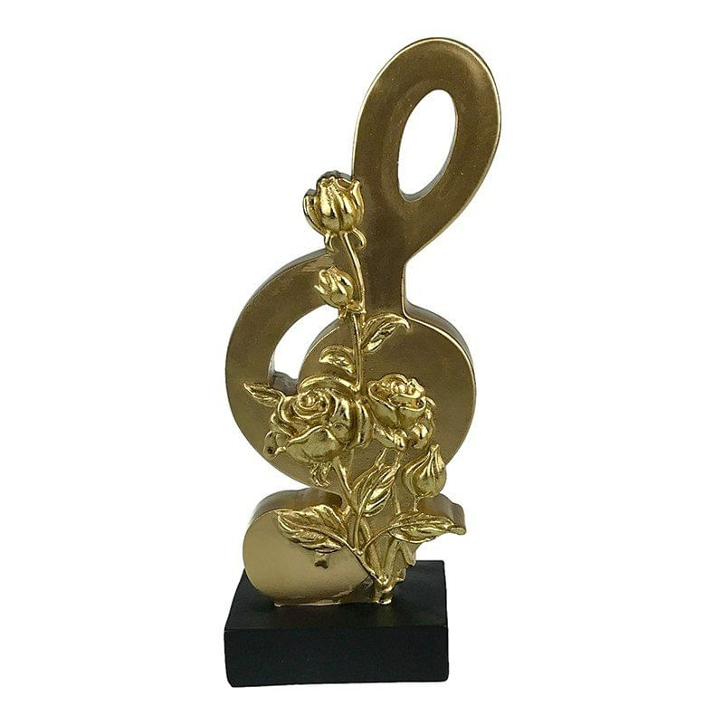 Statueta decorativa, Cheia sol cu trandafiri, Auriu, 28 cm, 1712H-2 ...