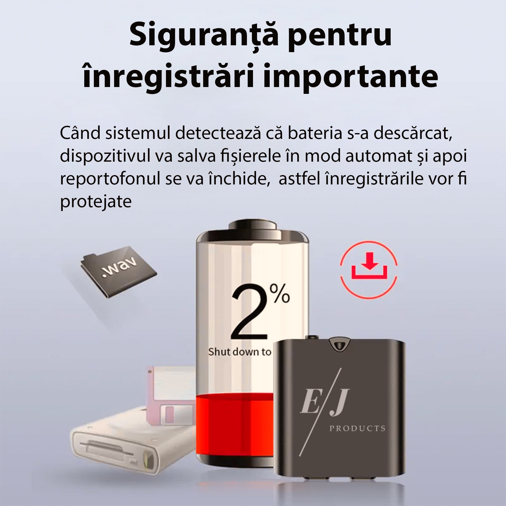 Mini reportofon magnetic cu microfon ascuns, activare vocala, MP3 ...