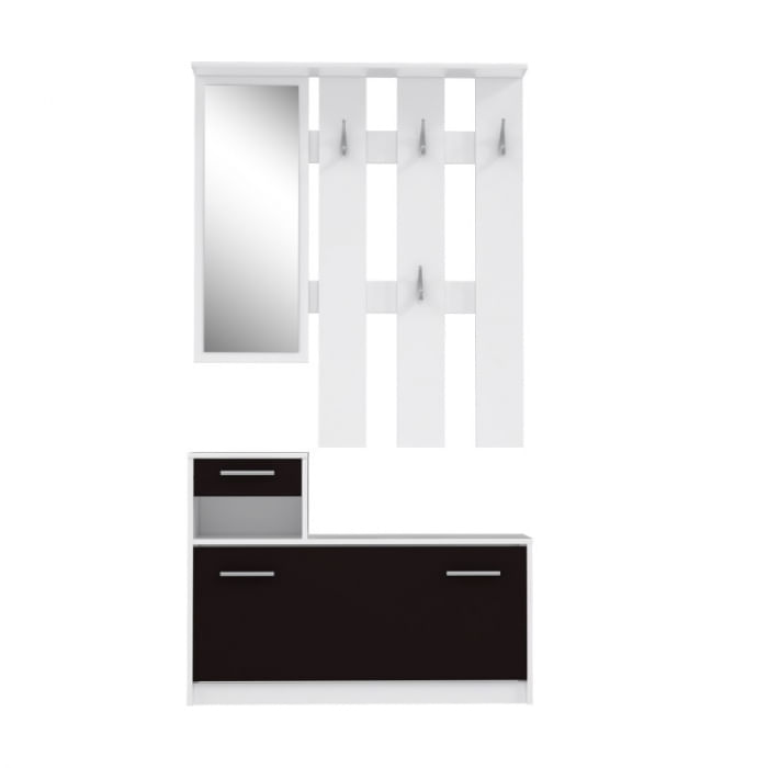 Cuier Hol Aramis, 97 x 180 x 25 cm, nuanta alb/negru - Marketplace ...