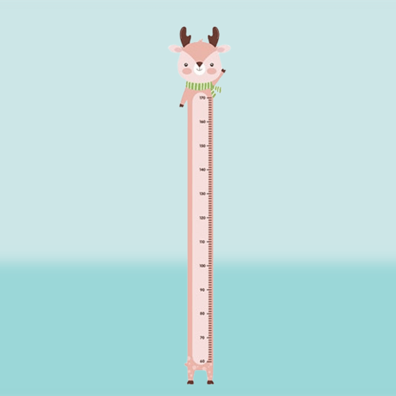 Sticker autocolant metru masurare inaltime copii, Cerbul Sika, diagrama ...