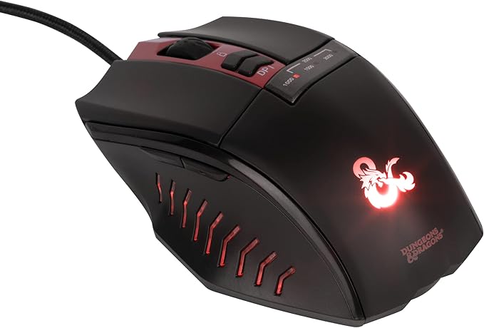Mouse gaming, Konix, Dungeons&Dragons, negru/rosu - Marketplace online ...