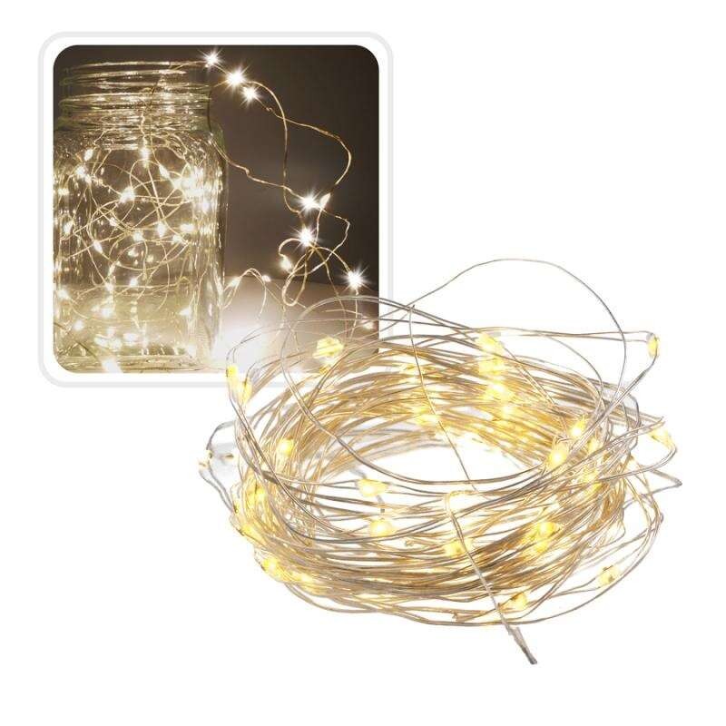 Instalatie luminoasa de Craciun, exterior/interior, 20 LED, alb cald ...