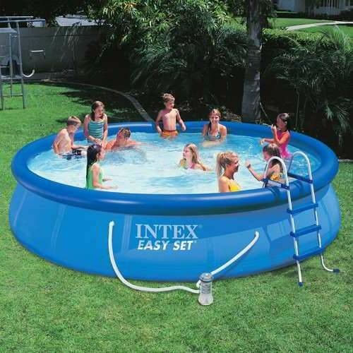 Piscina family gigant, Easy Set, Intex 56414, 457 x 91cm, cu pompa ...