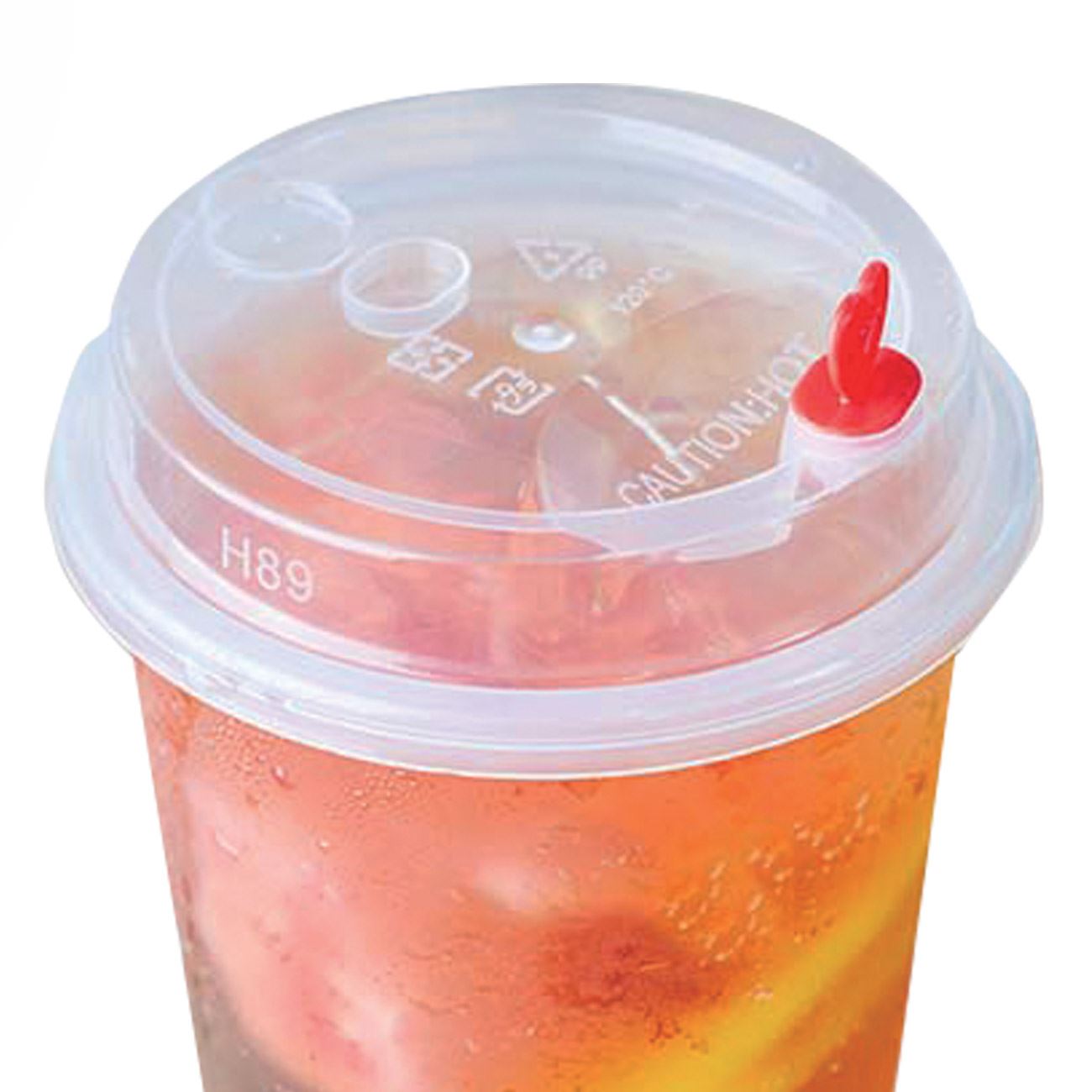 Set pahare plastic cu capac, capacitate 500ml, transparent, 10 bucati ...