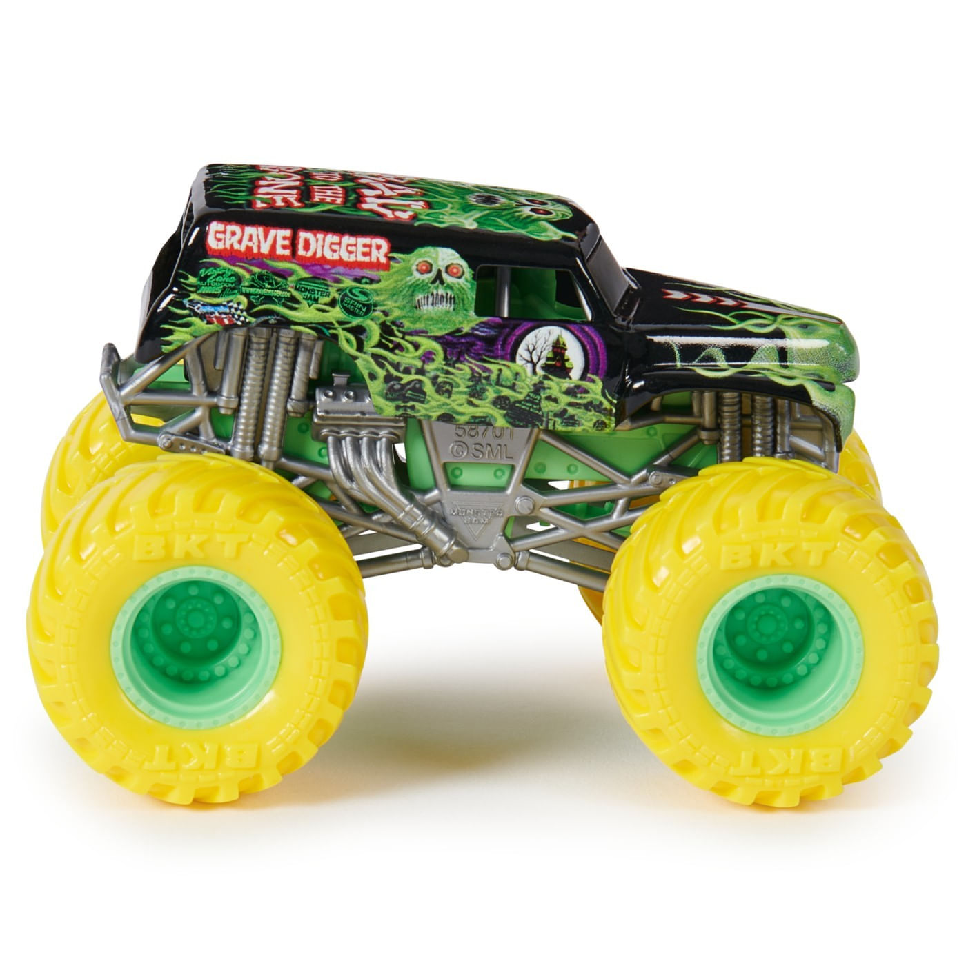 Monster jam set 2 masinute metalice grave digger si max-d scara 1:64 ...