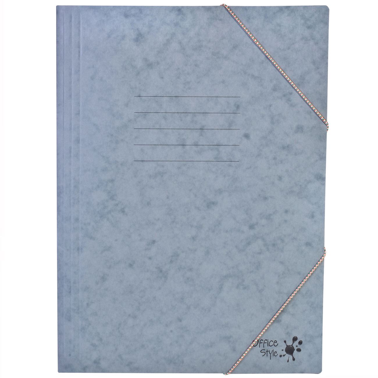 Mapa carton office style, elastic, gri, dimensiuni 25.5 x 34.5 cm ...