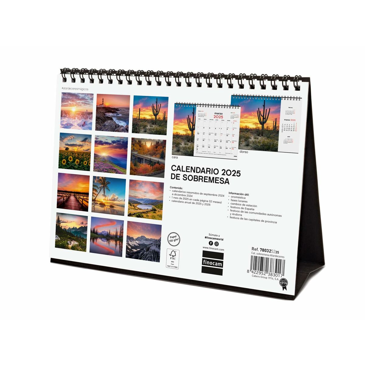 Calendar de birou Finocam ATARDECERES MÁGICOS Multicolor Hartie 21 x 15 ...