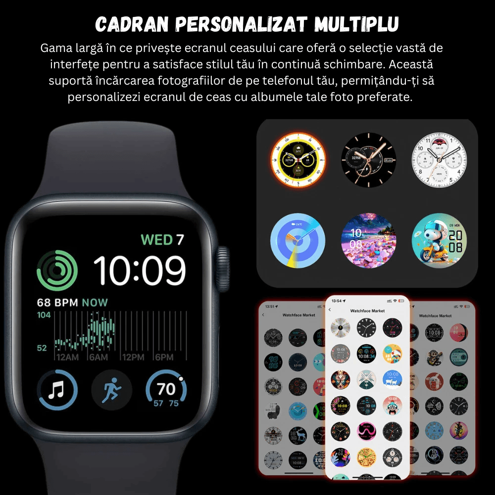 Smartwatch BIRAI XBO 9 PRO, 1.30" Full Touch, NFC, Apeluri, Sport, Ritm ...