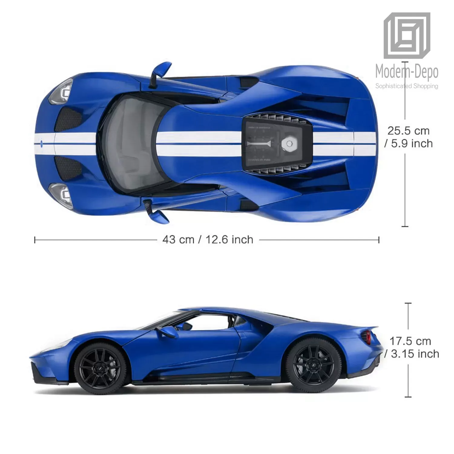 Masina Cu Telecomanda Ford Gt Albastru Cu Scara 1 La 14 - Marketplace ...